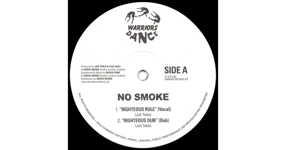 Righteous Rule, No Smoke – 12" – Music Mania Records – Ghent
