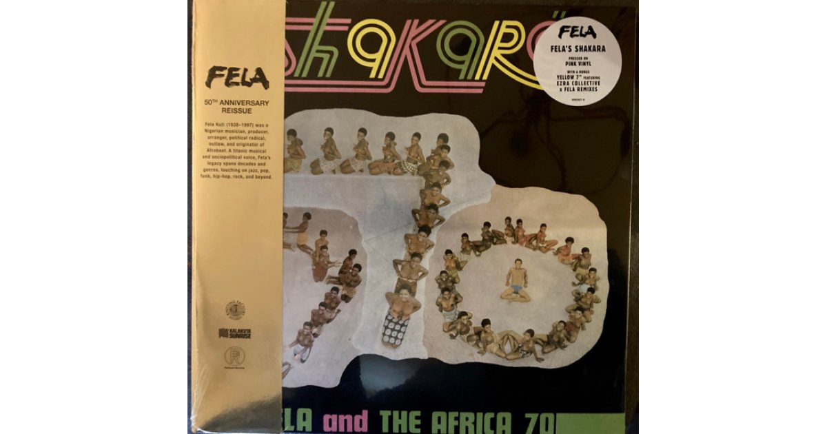 Shakara - Pink Vinyl + Bonus 7", Fela Kuti – LP, 7" – Music Mania ...