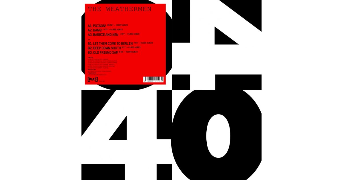 The Weathermen - [PIAS] 40, The Weathermen – EP – Music Mania Records ...
