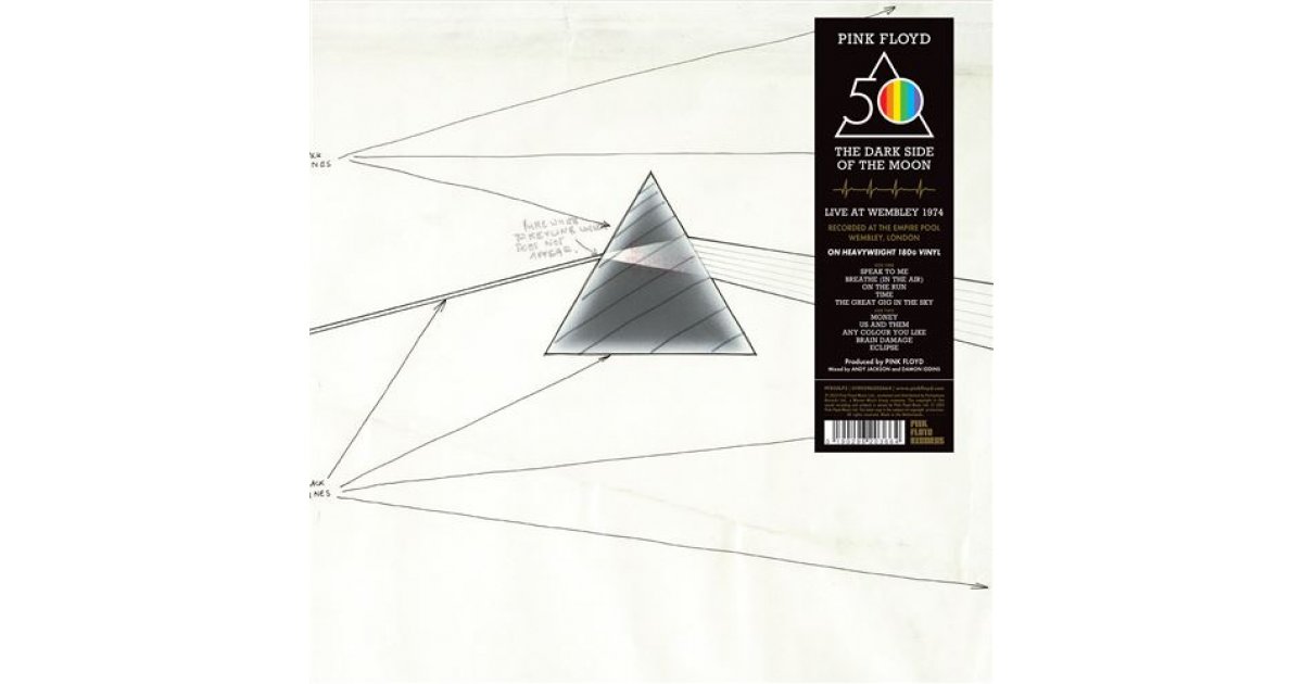 Dark Side Of The Moon - Live At Wembley 1974, Pink Floyd – LP – Music Mania Records – Ghent