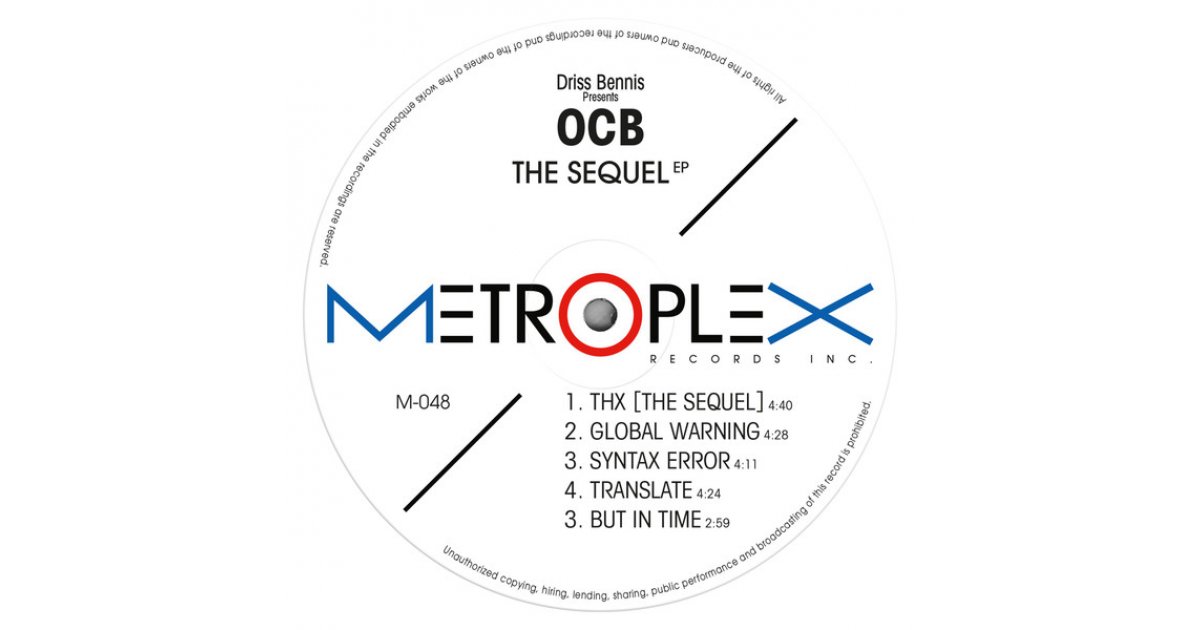 The Sequel, OCB – 12" – Music Mania Records – Ghent