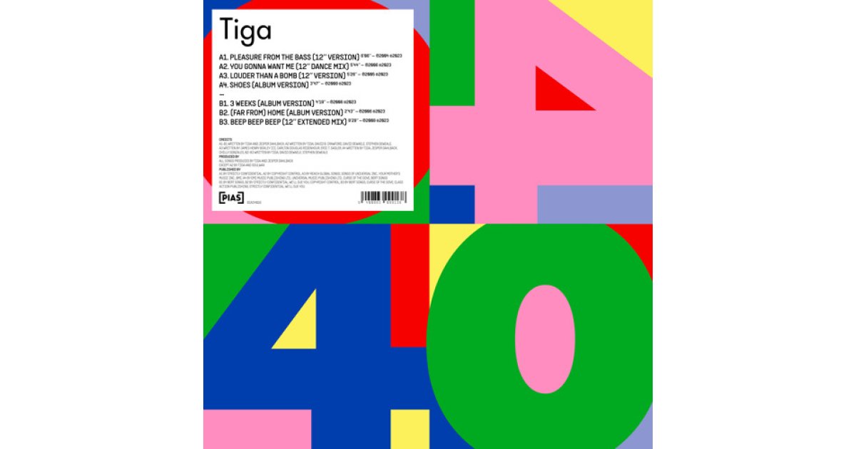 Tiga - [PIAS] 40, Tiga – EP – Music Mania Records – Ghent