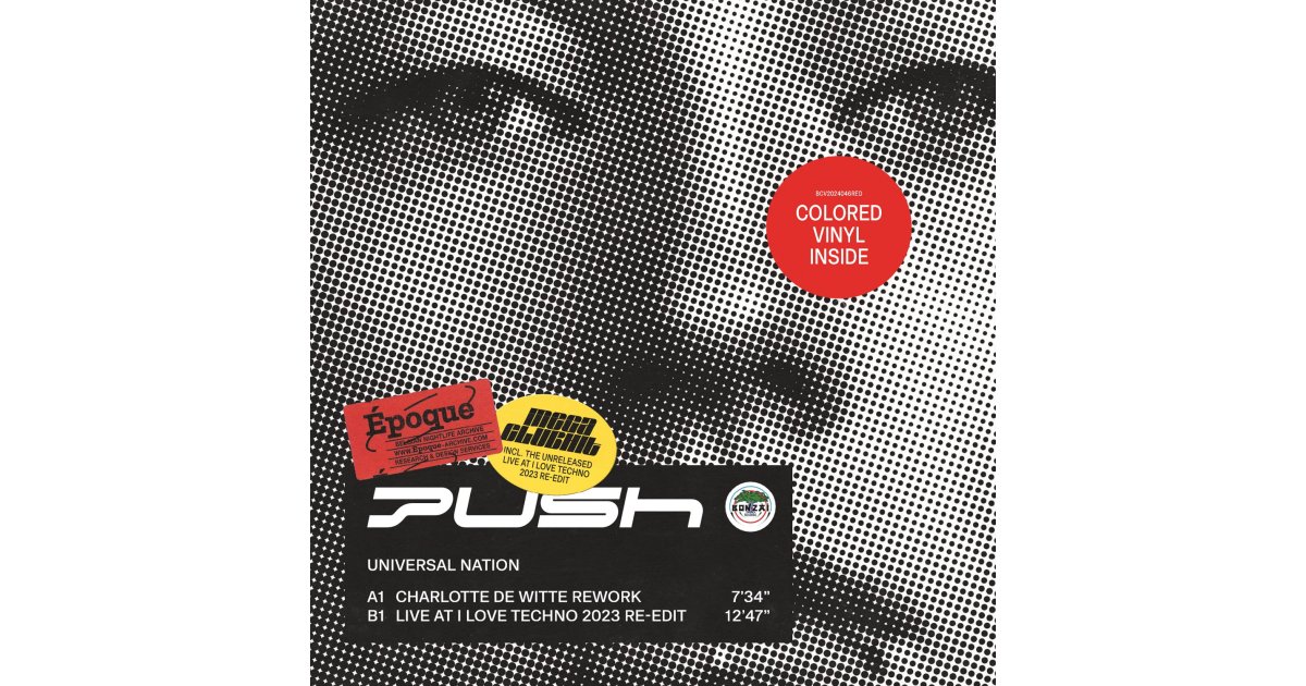 Universal Nation (Charlotte De Witte Rework) - Red Vinyl, Push – 12 ...
