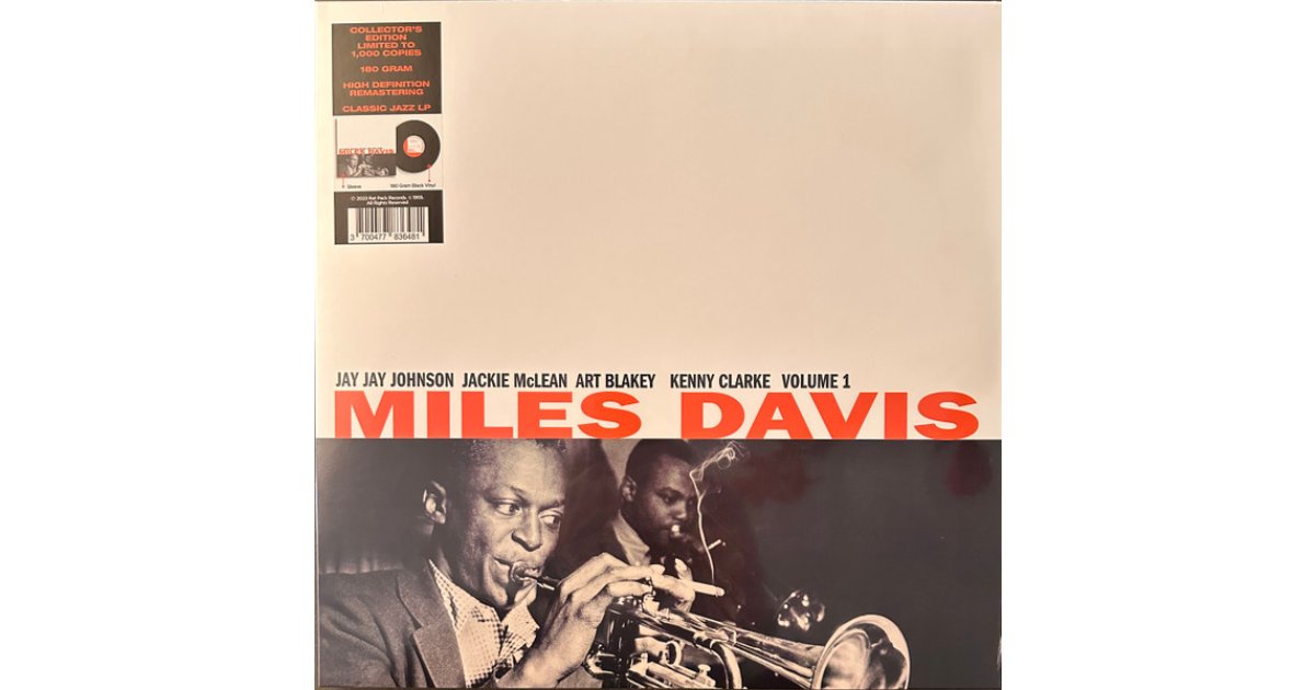 Volume 1, Miles Davis – LP – Music Mania Records – Ghent