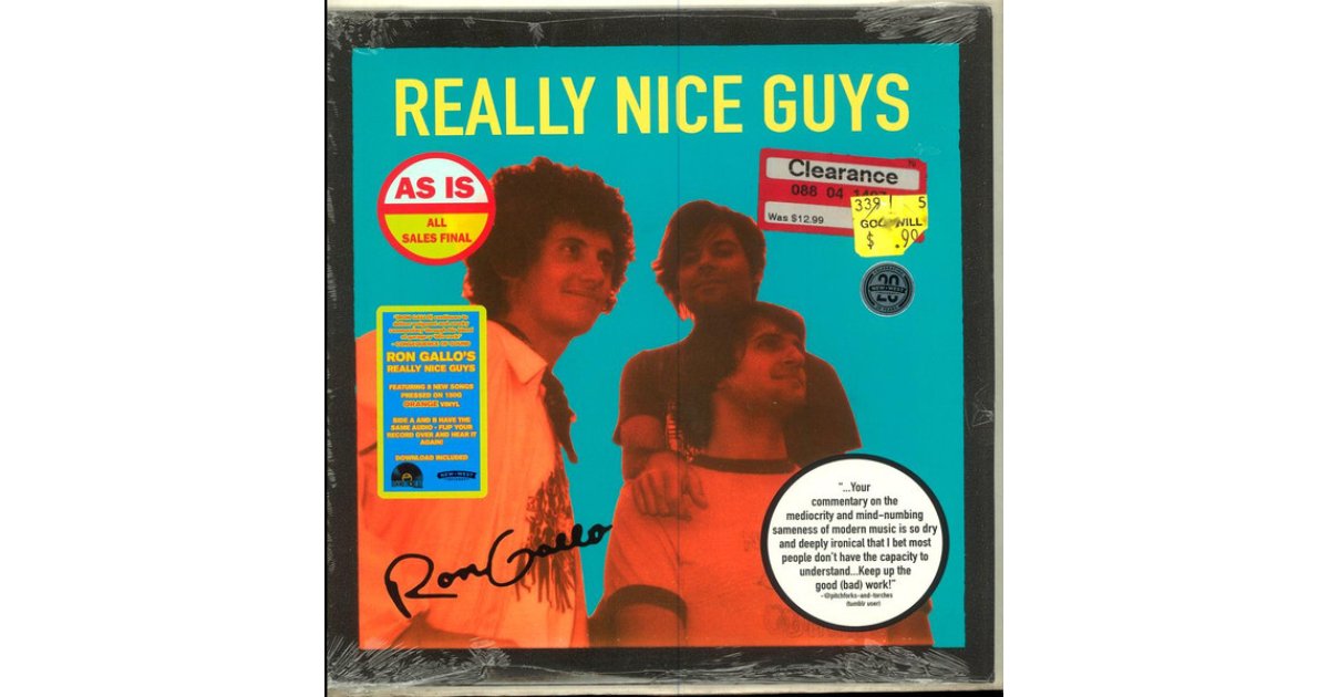 Really Nice Guys, Ron Gallo – LP – Music Mania Records – Ghent