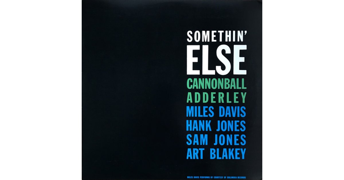 Somethin' Else, Cannonball Adderley – LP – Music Mania Records – Ghent