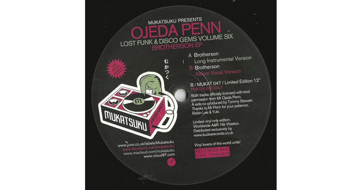 Lost Funk & Disco Gems Volume Six, Ojeda Penn – 12" – Music Mania ...