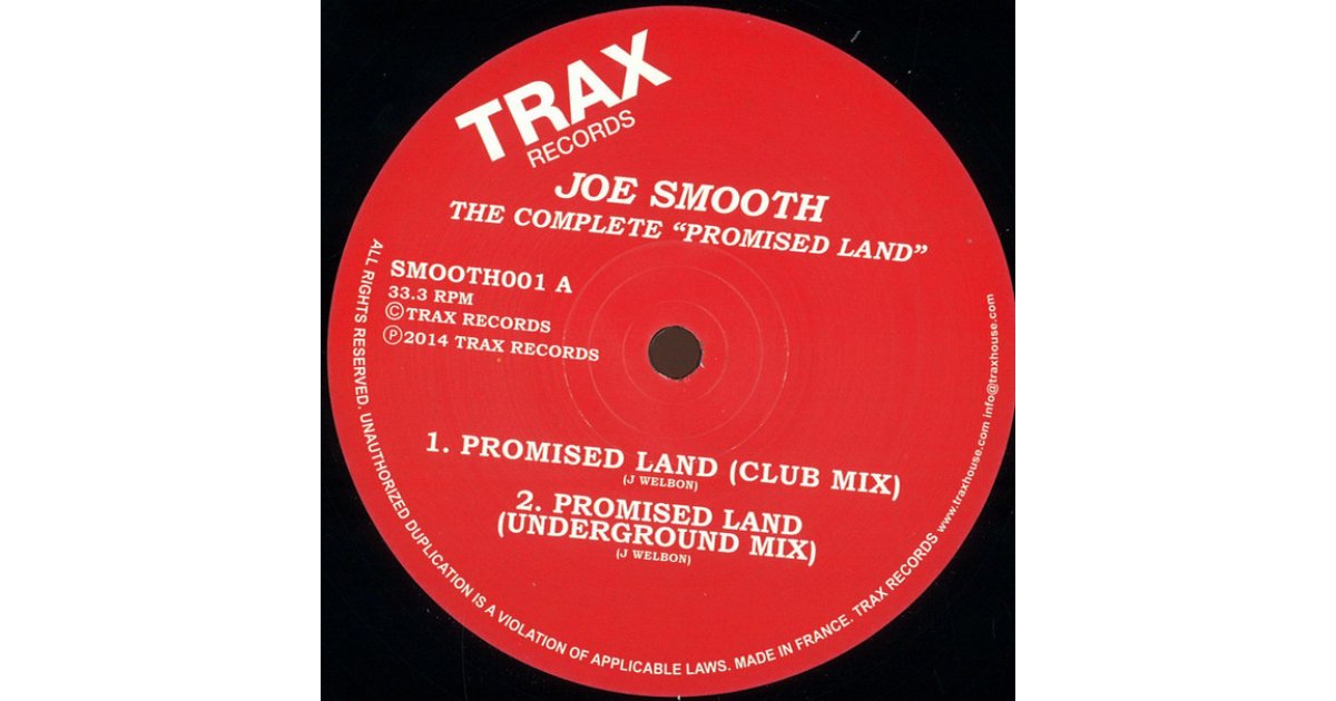 The Complete Promised Land, Joe Smooth – 12" – Music Mania Records – Ghent
