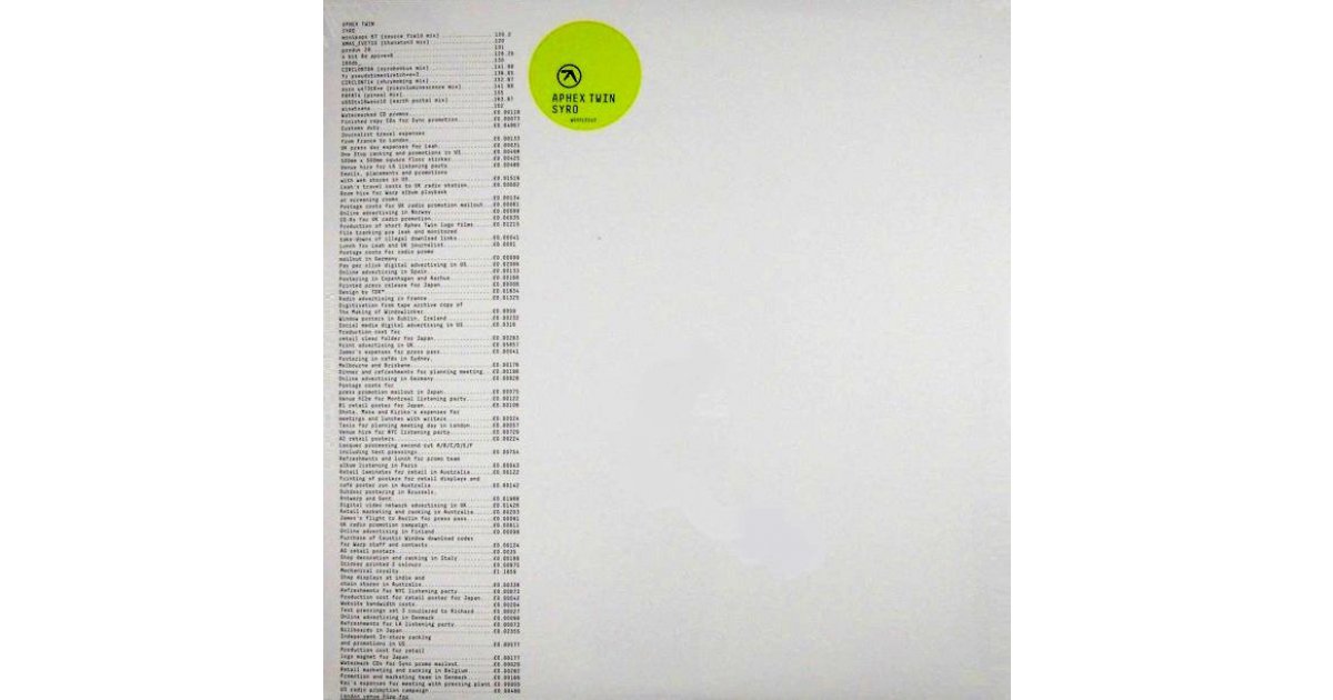 Syro, Aphex Twin – 3 x LP – Music Mania Records – Ghent