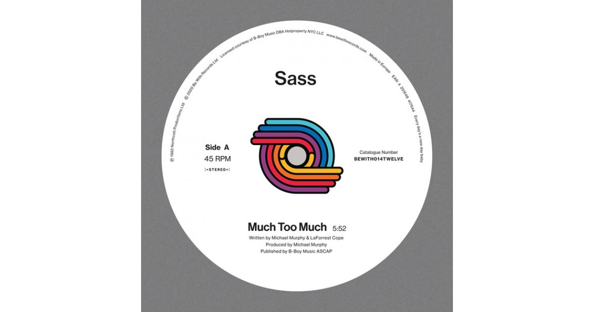 Much Too Much, Sass – 12" – Music Mania Records – Ghent