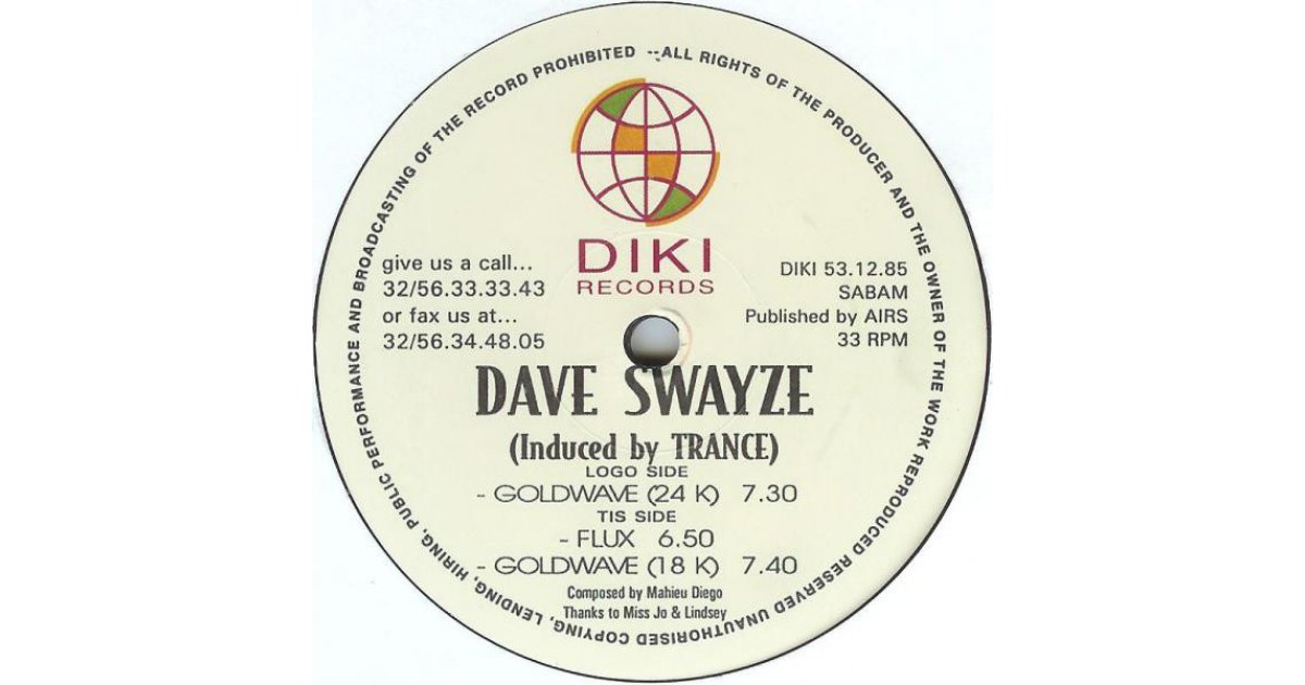 Induced By Trance, Dave Swayze – 12" – Music Mania Records – Ghent